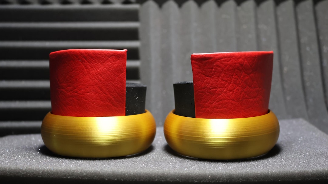 3D Printed & Foam Crafted "shadow the Hedgehog" Inhibitor Rings W/cuffs ...
