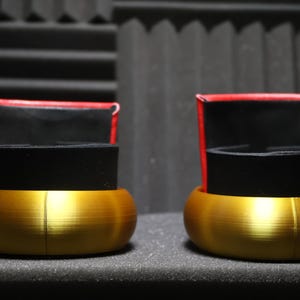 3D Printed & Foam Crafted "shadow the Hedgehog" Inhibitor Rings W/cuffs ...