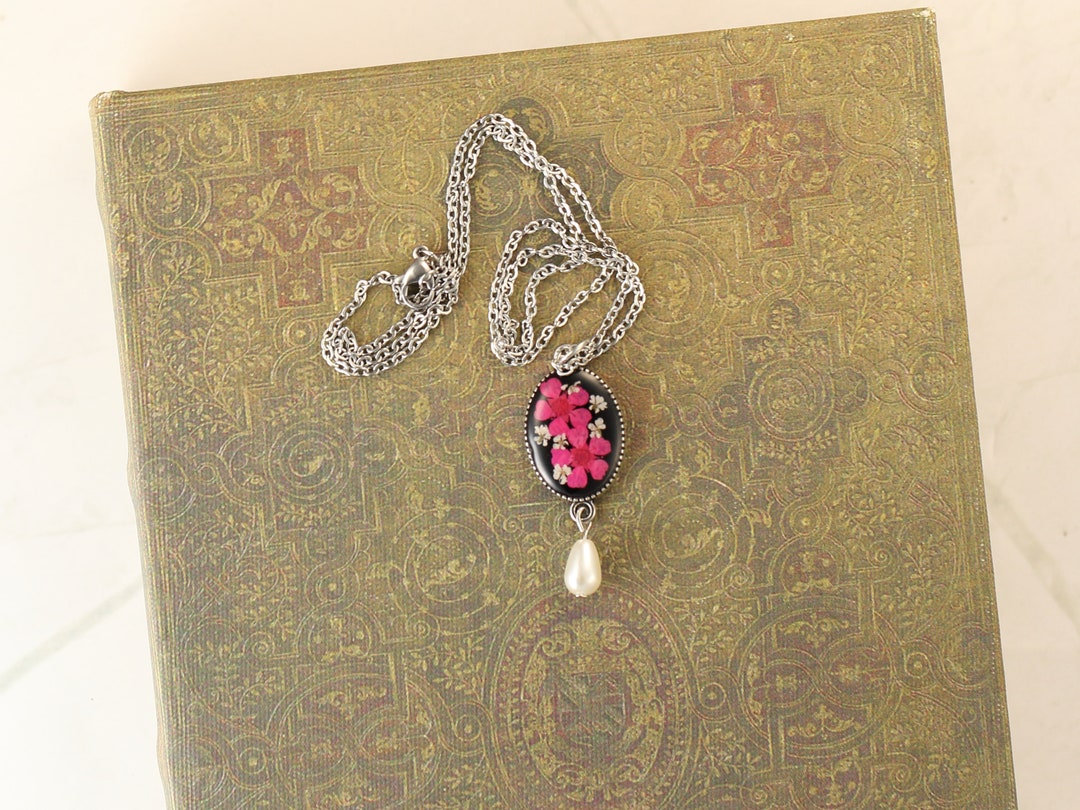 Cottagecore Necklace - Handmade Flower Jewelry- Whimsigoth- Goblincore ...