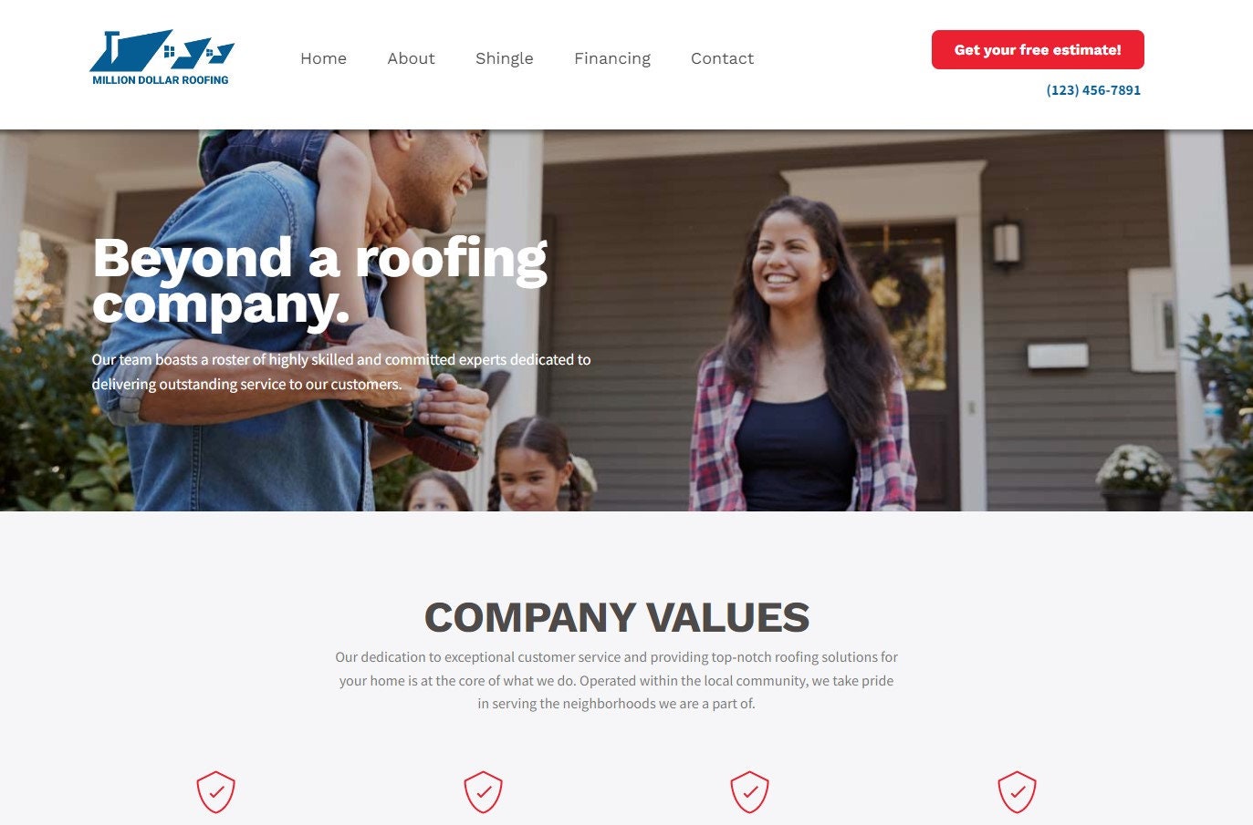 Gohighlevel Roofing Website Template - Etsy