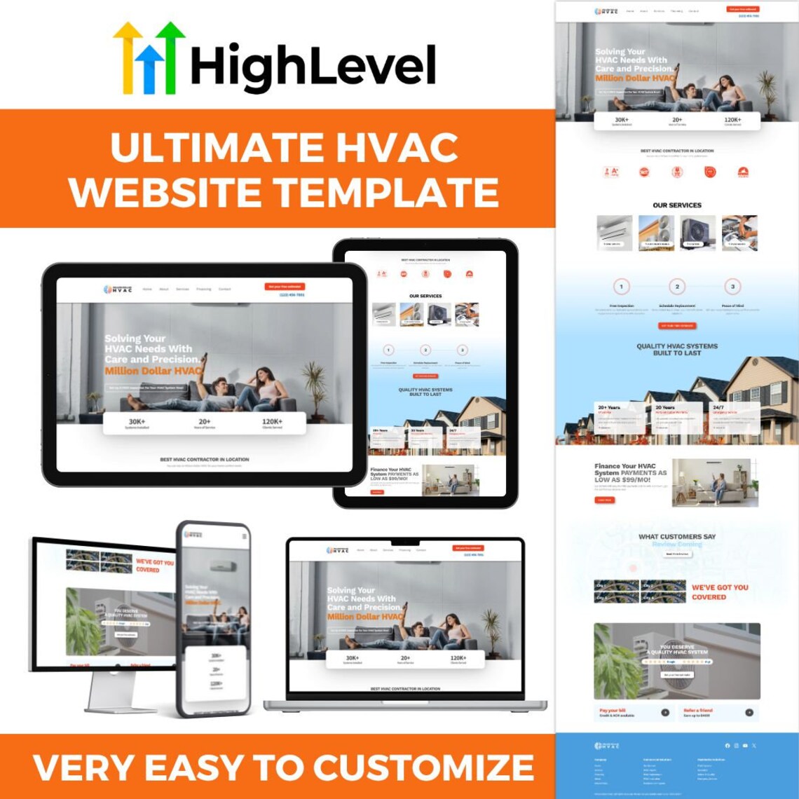 Gohighlevel HVAC Website Template - Etsy