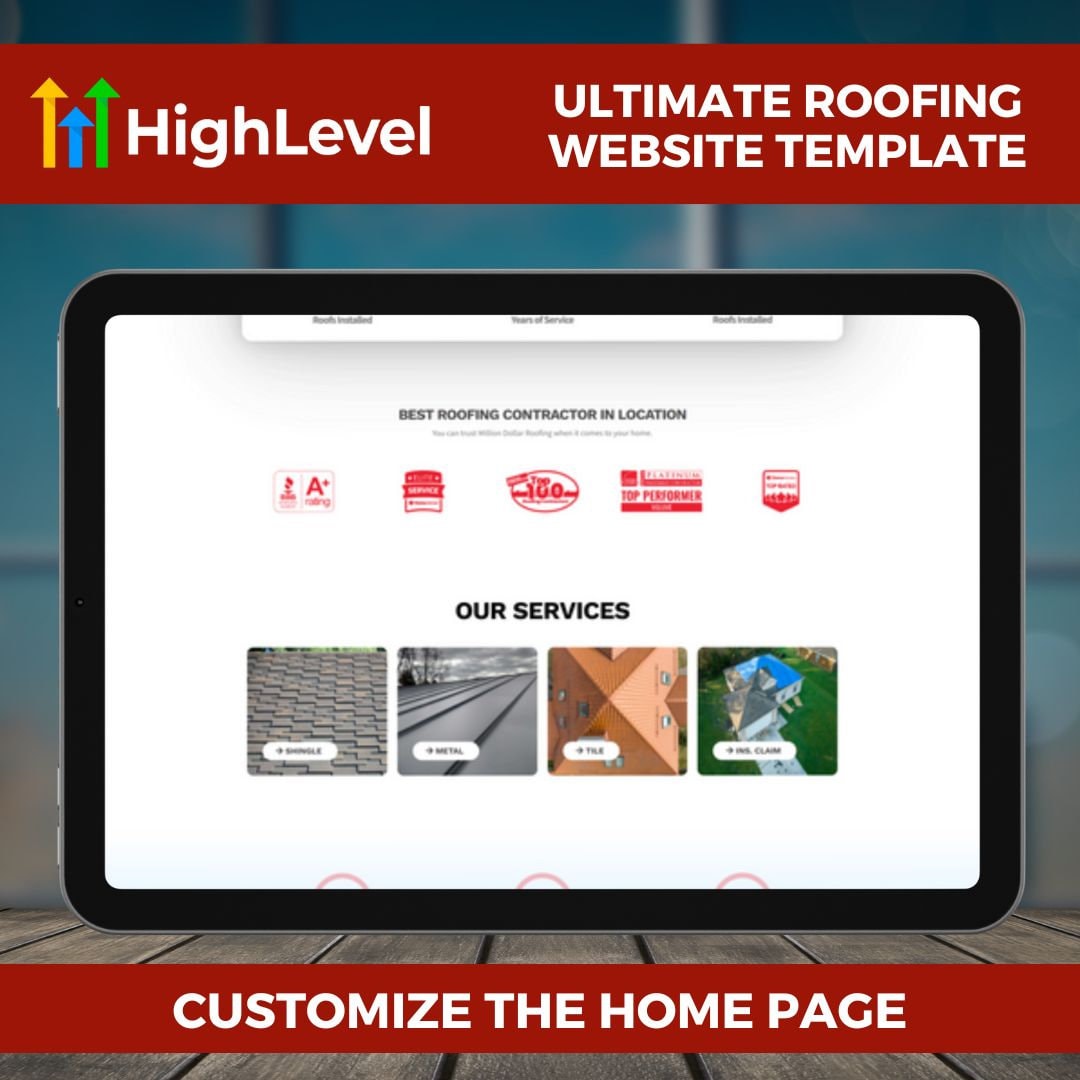 Gohighlevel Roofing Website Template - Etsy