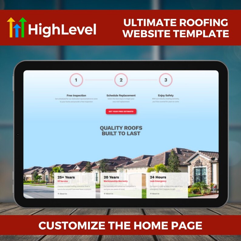 Gohighlevel Roofing Website Template - Etsy