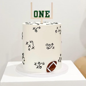 Football ONE Cake Topper: First Birthday, Wood & Acrylic - Etsy