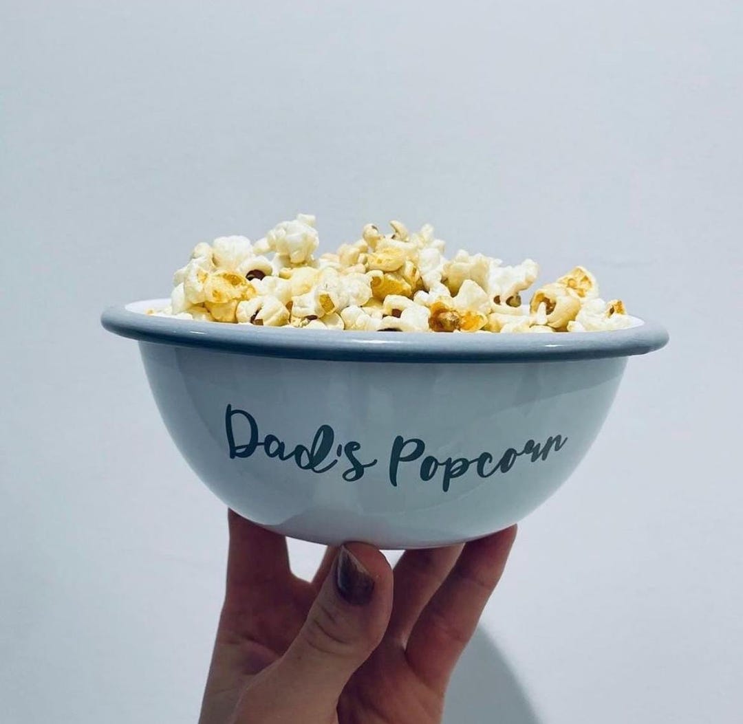 Personalised Enamel Snack Bowl Sweet Bowl Popcorn Bowl - Etsy