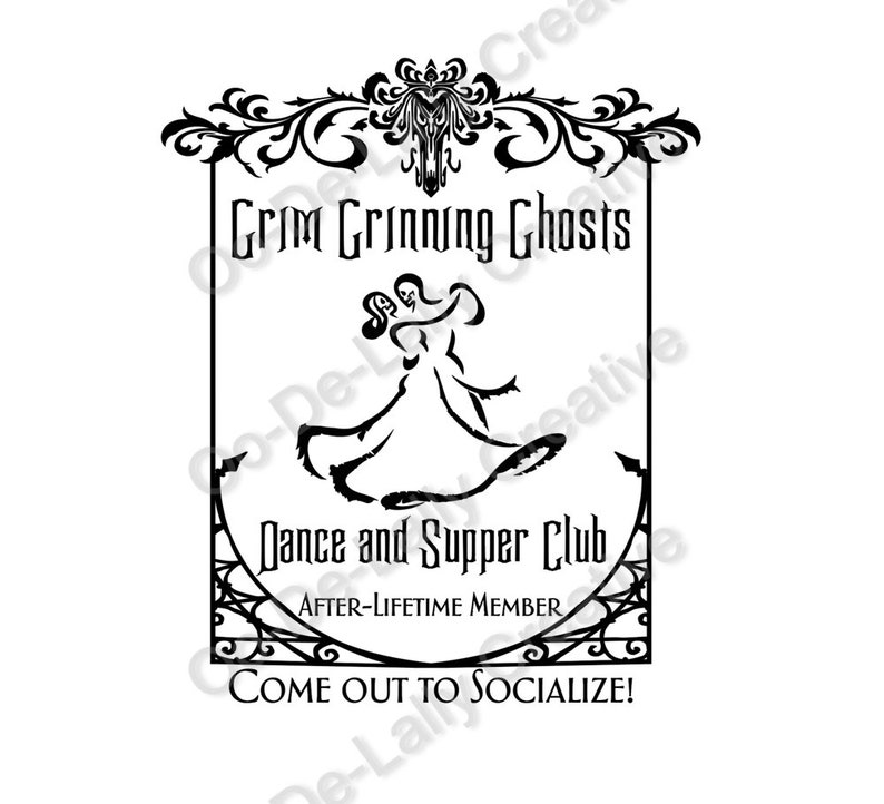 Grim Grinning Ghosts - Haunted Mansion - Social Club - SVG - Magic ...