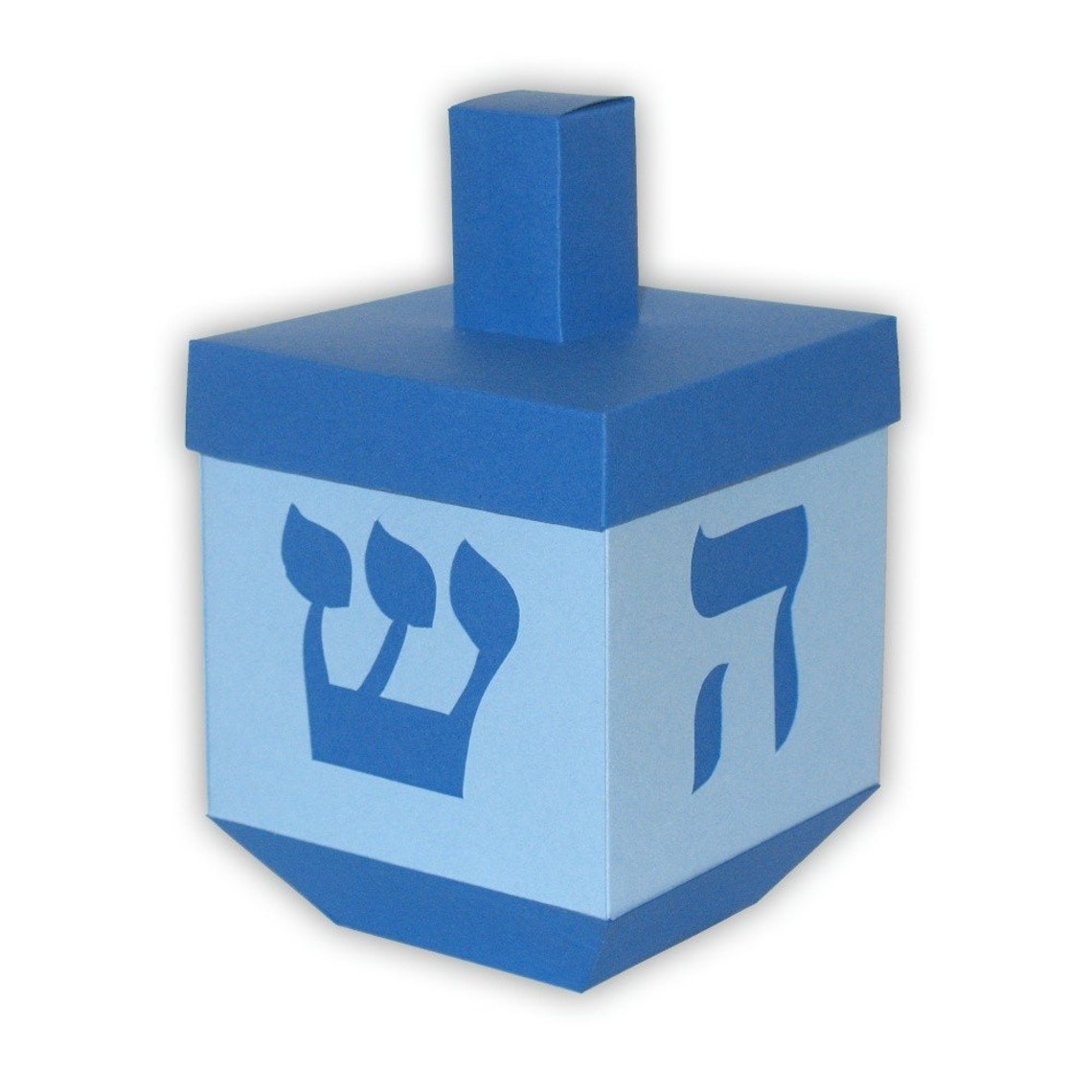 Hanukkah Dreidel Digital PDF Favor Gift Box Printable Color Template ...