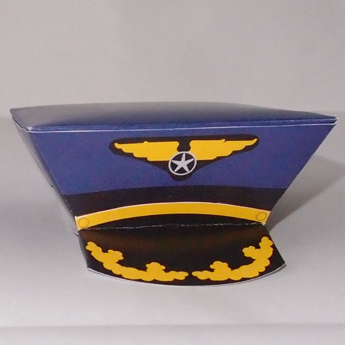 Airline Pilot Hat Digital PDF Gift Box Favor Party Printable Color ...