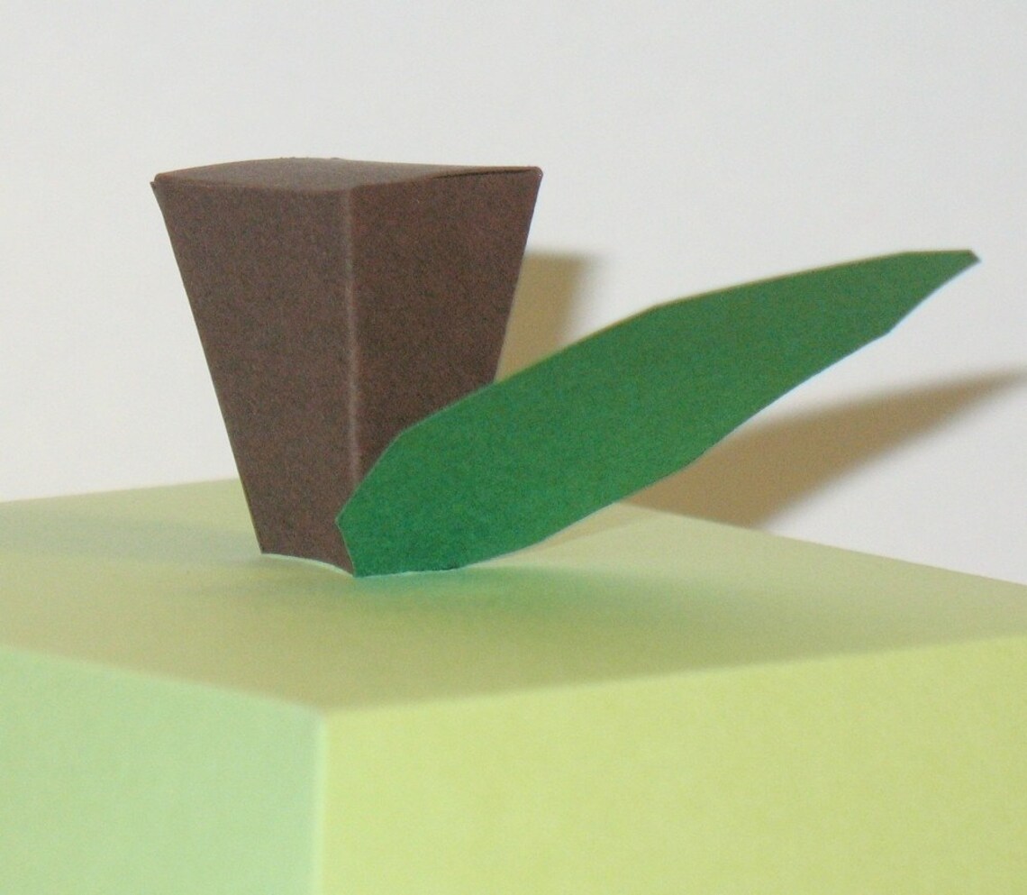 Apple Digital PDF Favor Gift Box Printable Color Template custom Colors ...