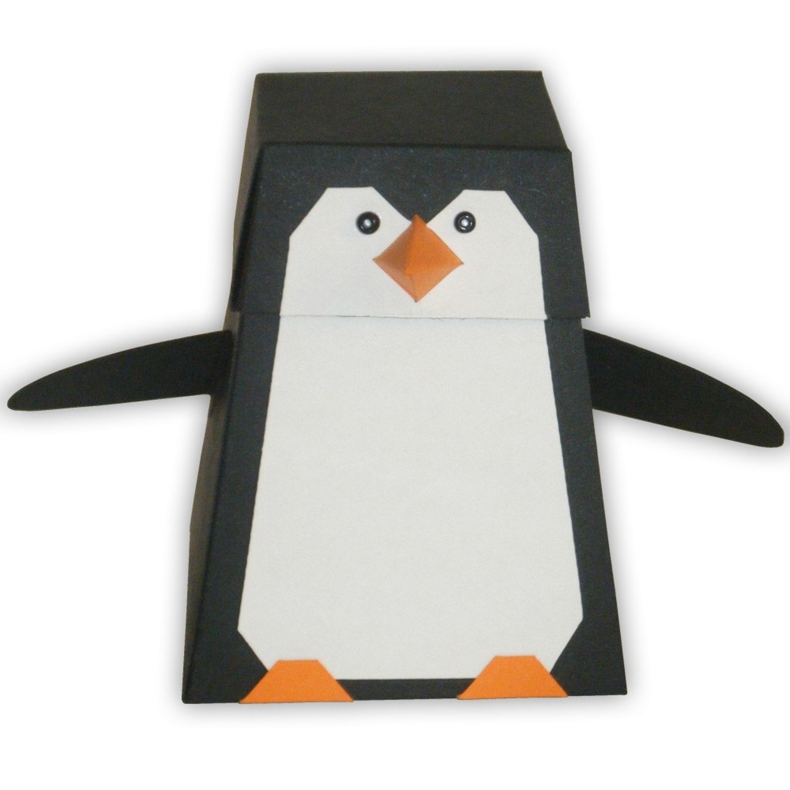 Penguin Digital PDF Favor Gift Box Printable Color Template (custom ...