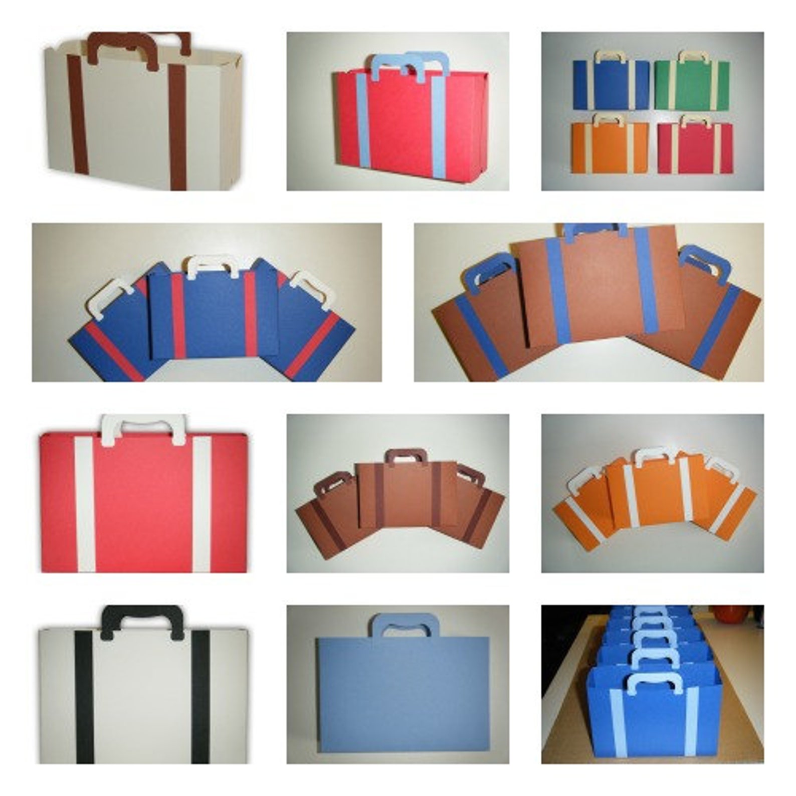 Large Suitcase Luggage Favor Printable Color Template Digital PDF ...