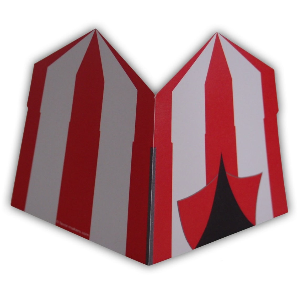 Carnival Circus Tent Favor Gift Box Printable Color Template Digital ...