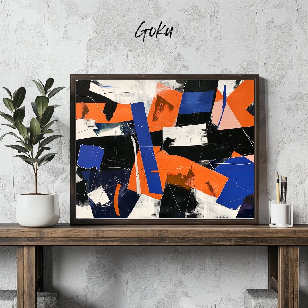 Goku Abstract Art Print Dragonball Z Inspired 7 Aspect Ratios Digital ...