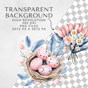 Watercolor Easter Egg Clipart Pack for Commercial Use, Cute Easter ...
