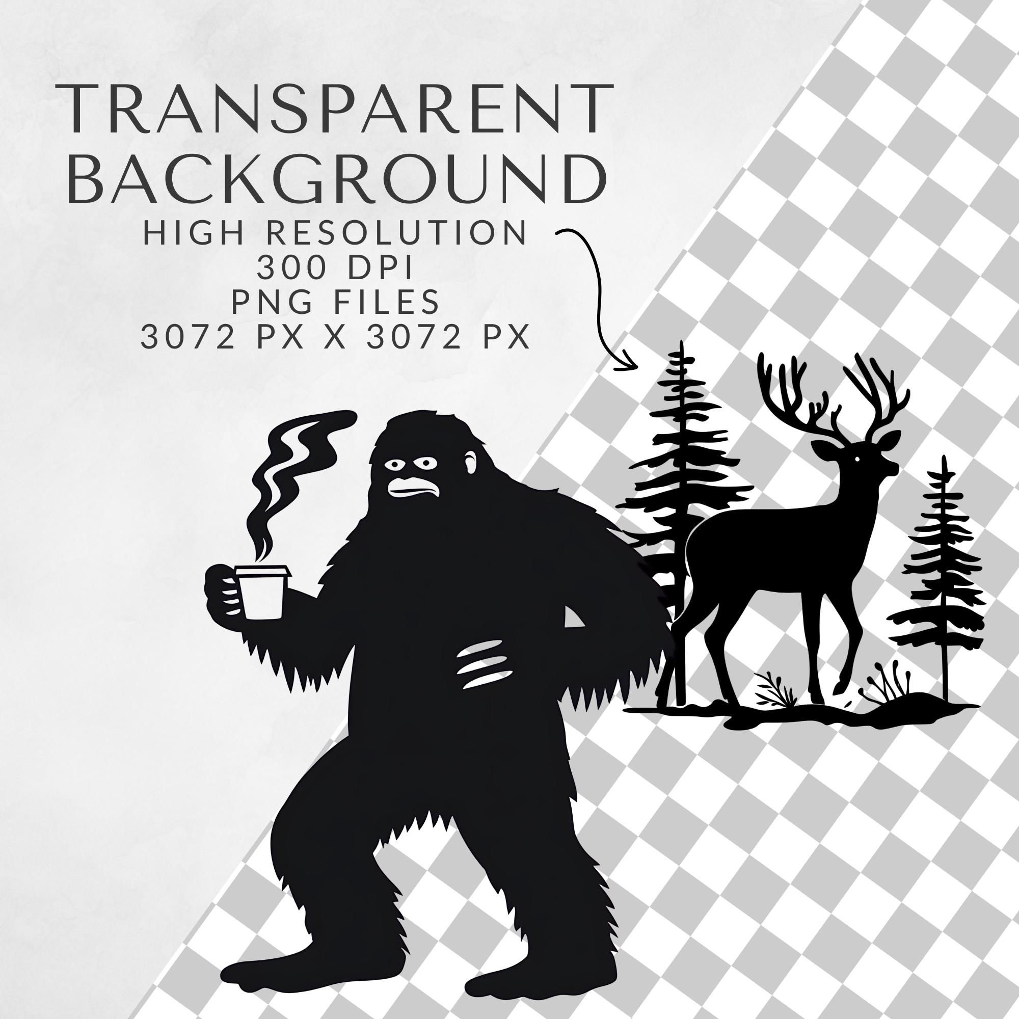 Bigfoot Clipart Pack for Commercial Use, Sasquatch Png, Bigfoot ...