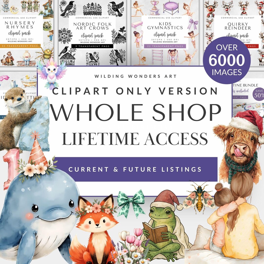 Clipart All Access Bundle for Commercial Use, Lifetime Clipart ...