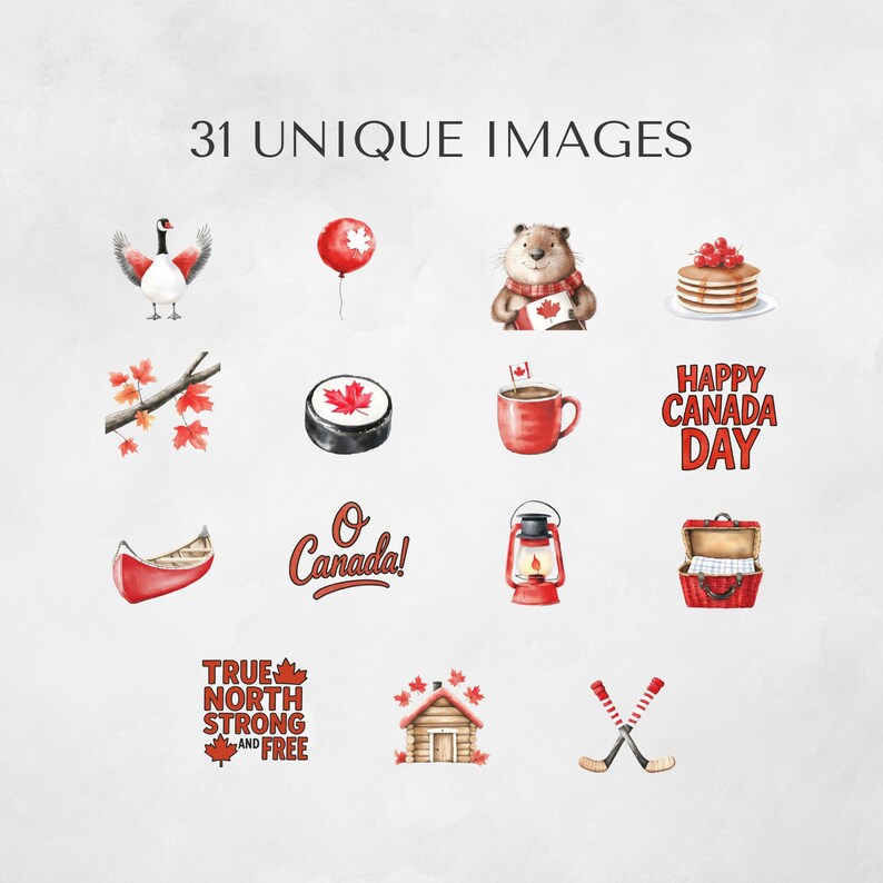 O Canada Clipart Pack for Commercial Use, Canada Day, Maple Leaf ...