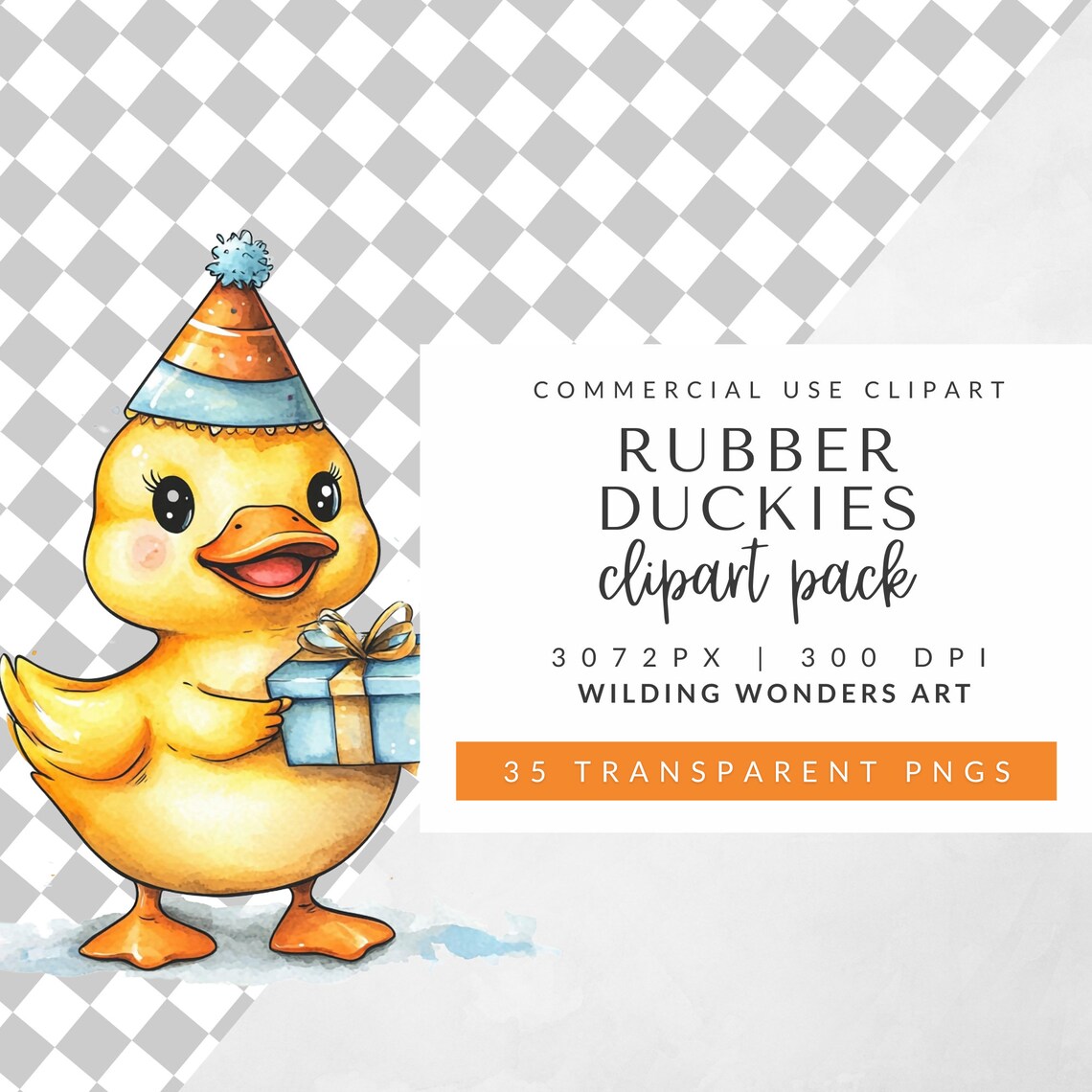 Rubber Duck Watercolor Clipart for Commercial Use, Duck PNG Images for ...