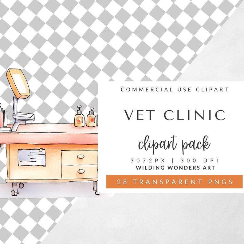 Vet Clinic Clipart Pack for Commercial Use, Veterinary Tech, Animal ...
