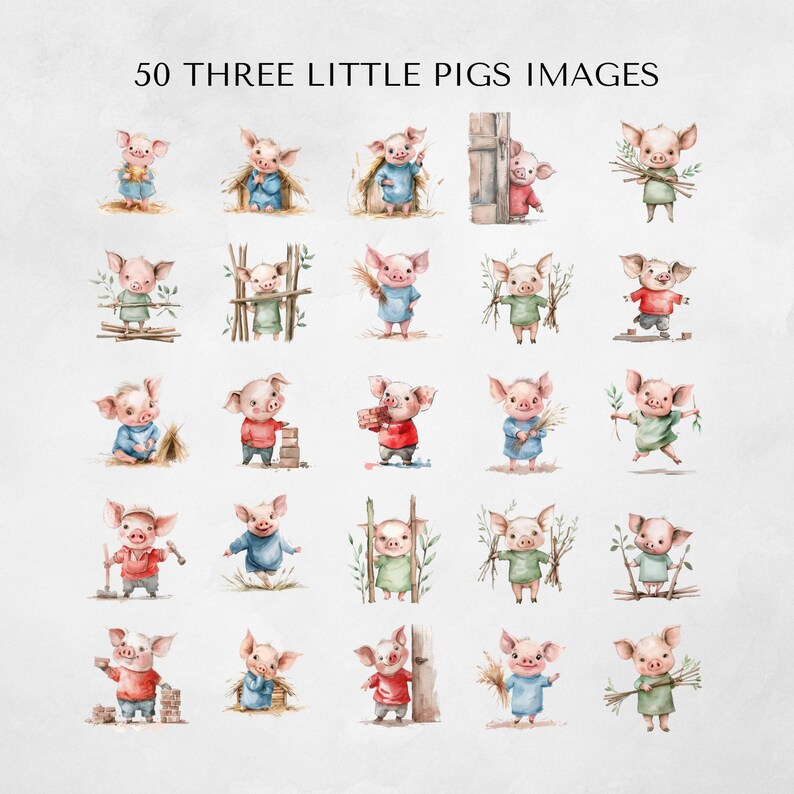 Ultimate Nursery Rhyme Clipart Bundle for Commercial Use, Watercolor ...