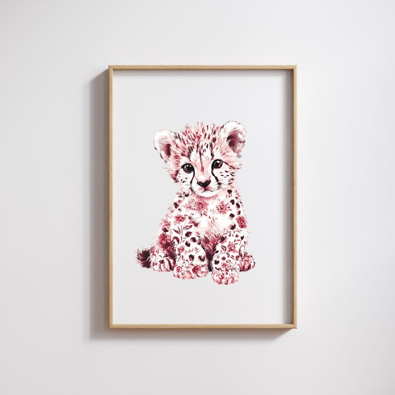 Pink Toile Safari Animals Clipart Pack for Commercial Use, Safari Toile ...