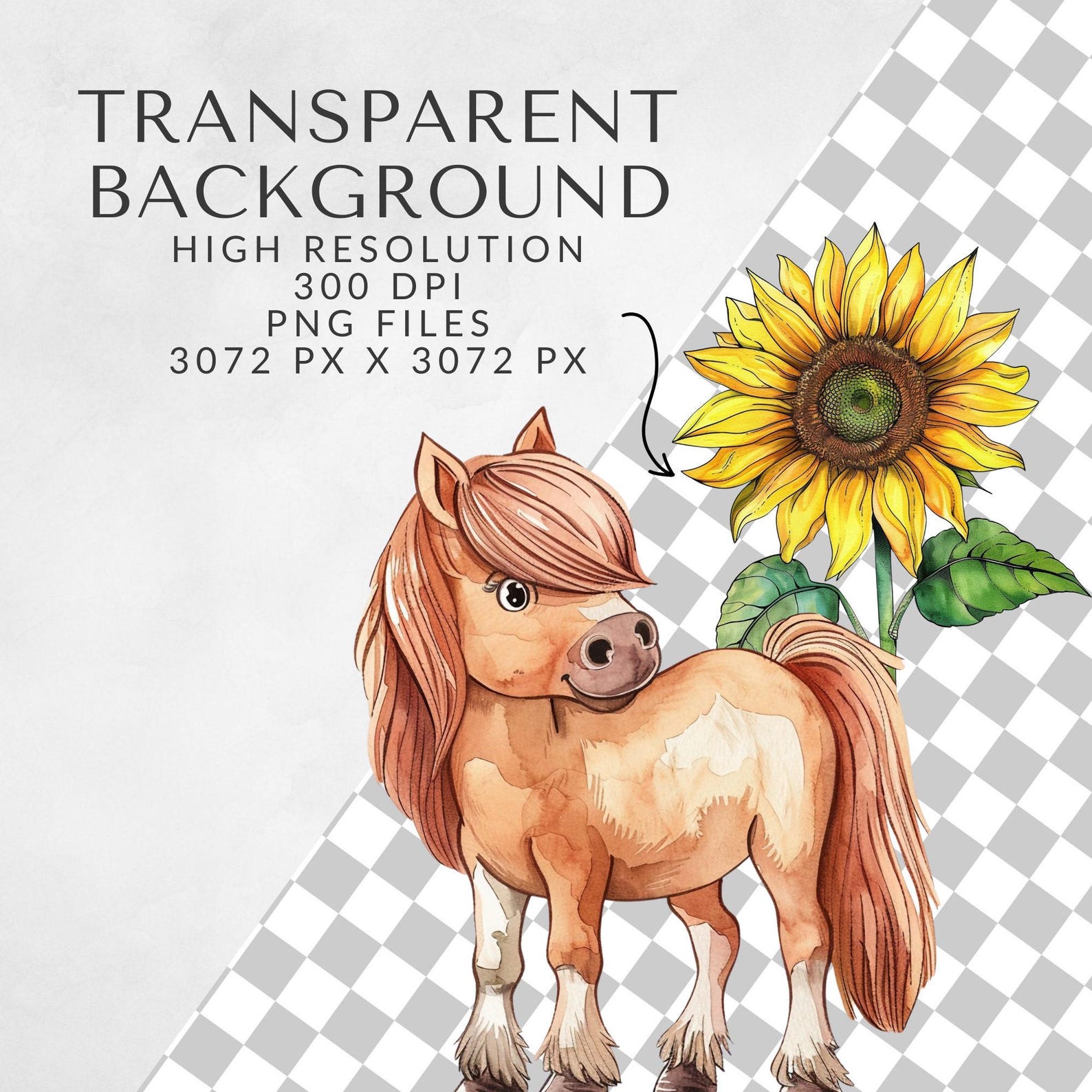 Watercolor Farm Animals Clipart Pack Commercial Use, Cute Nursery Decor ...