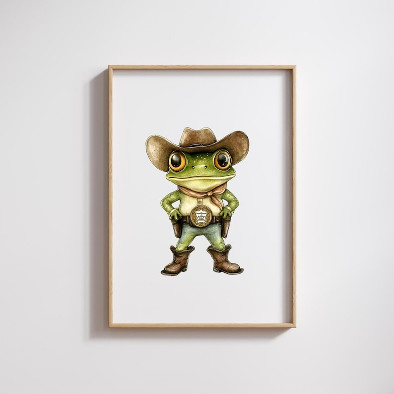 Western Cowboy Frog Clipart Pack for Commercial Use, Boy Party, Cute ...