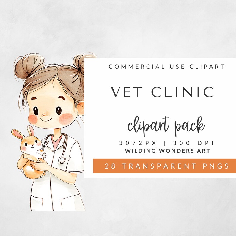 Vet Clinic Clipart Pack for Commercial Use, Veterinary Tech, Animal ...