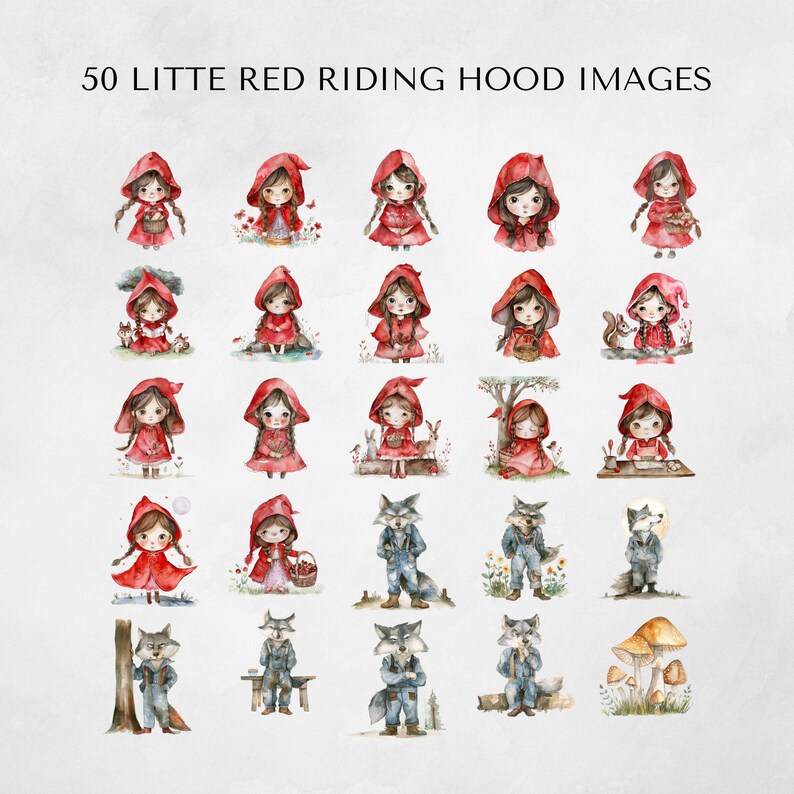 Ultimate Nursery Rhyme Clipart Bundle for Commercial Use, Watercolor ...