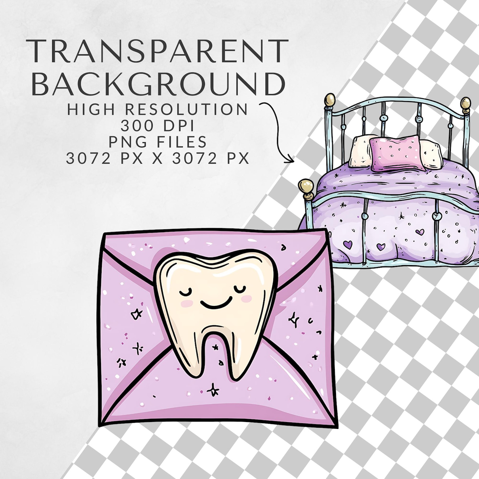Tooth Fairy Clipart Pack for Commercial Use, Black Tooth Fairy Clip Art ...