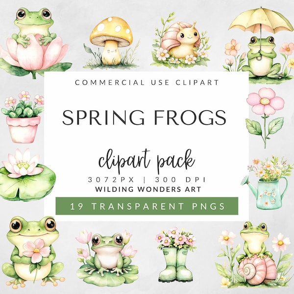 Pond Creatures Clipart - Etsy UK