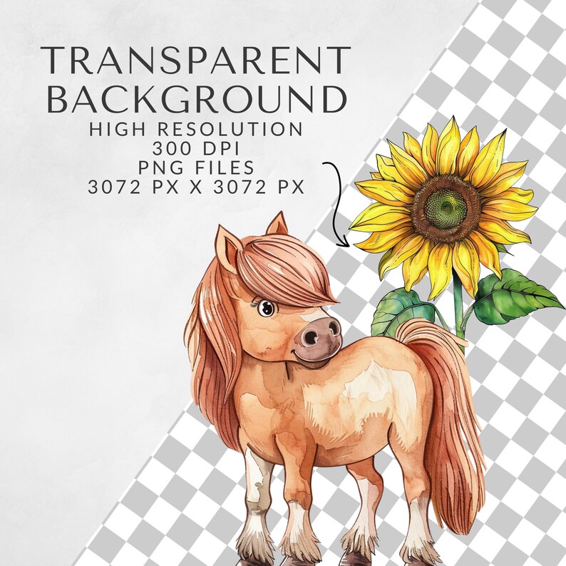 Watercolor Farm Animals Clipart Pack Commercial Use, Cute Nursery Decor ...