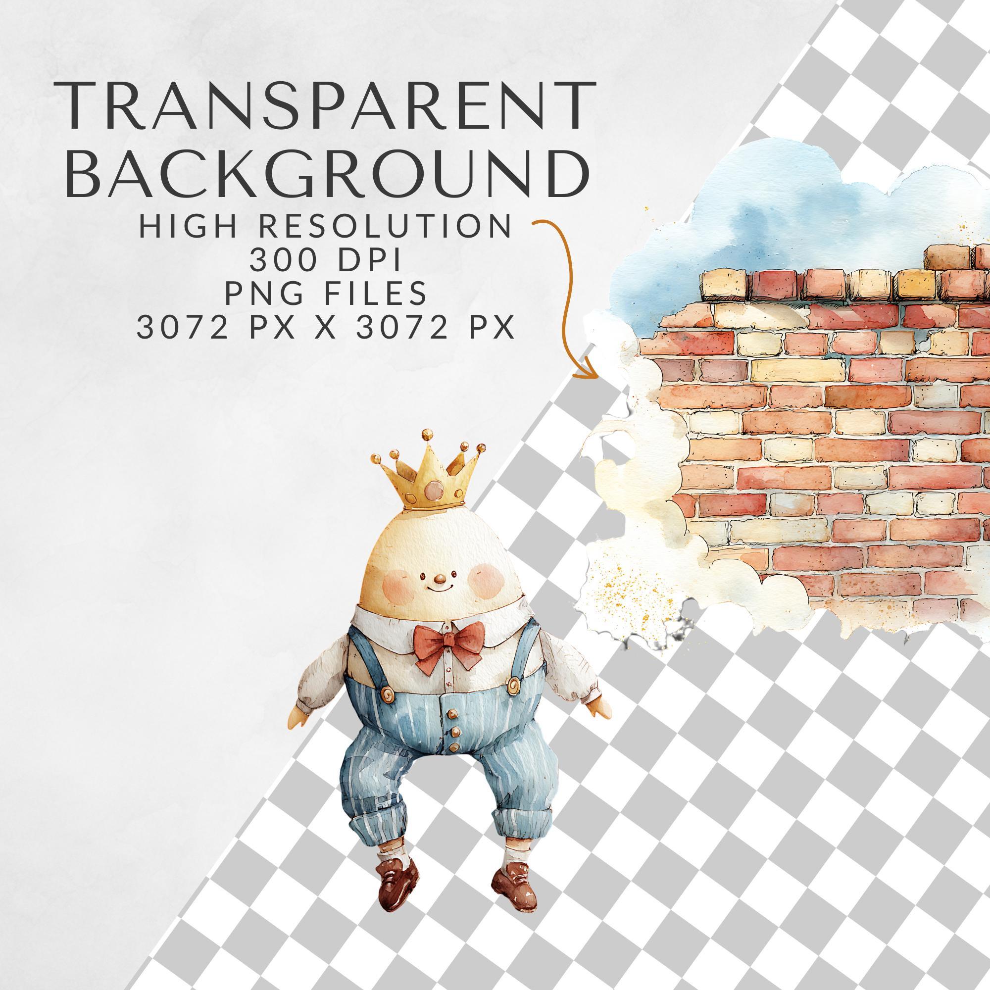 Humpty Dumpty Watercolor Clipart: Storybook Nursery Rhyme Art, Mother ...