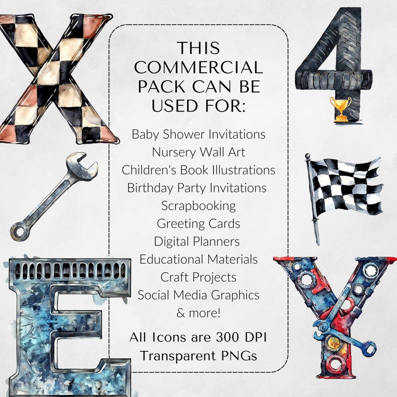 Monster Truck Alphabet Clipart for Commercial Use, Road Design Names ...