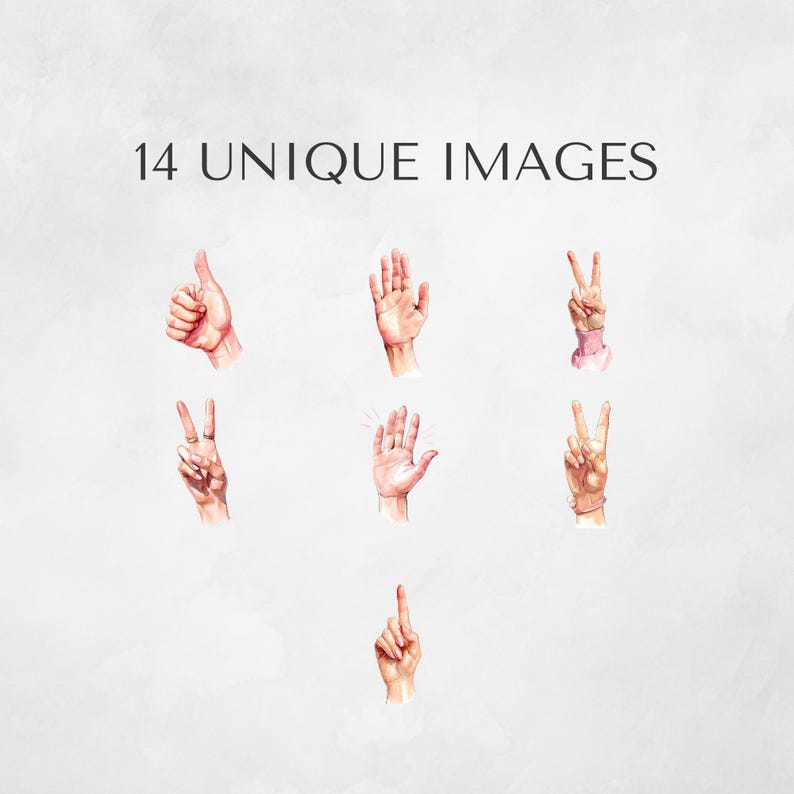 Hand Gestures Clipart Pack for Commercial Use, Peace Sign, Peace Out ...