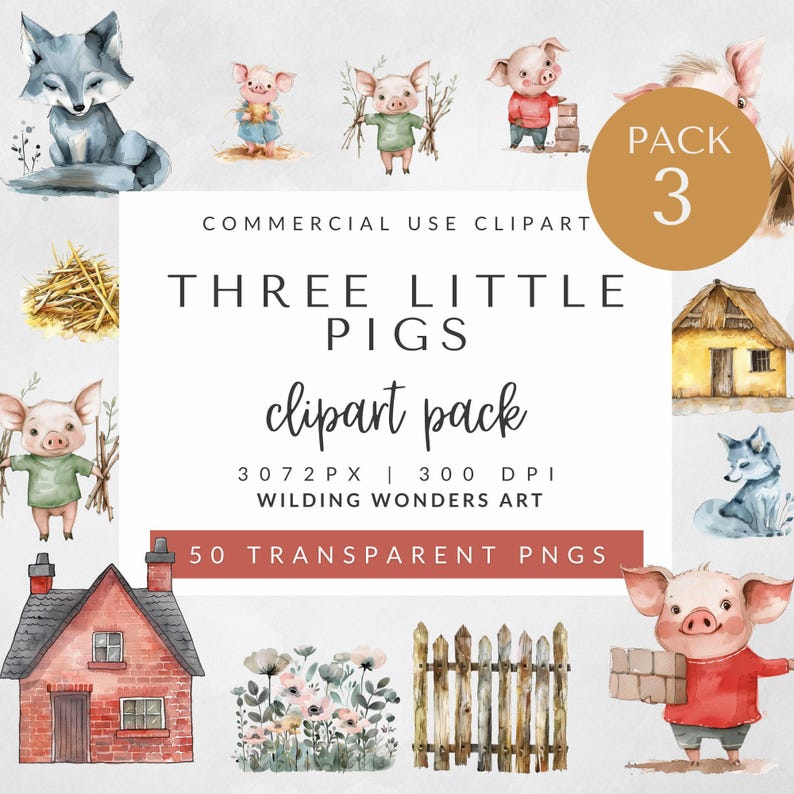 Ultimate Nursery Rhyme Clipart Bundle for Commercial Use, Watercolor ...