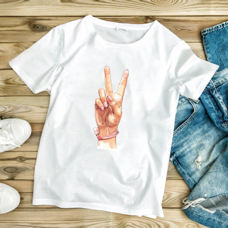 Hand Gestures Clipart Pack for Commercial Use, Peace Sign, Peace Out ...