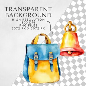 Back to School Colorful Clipart Pack for Commercial Use, Teacher ...