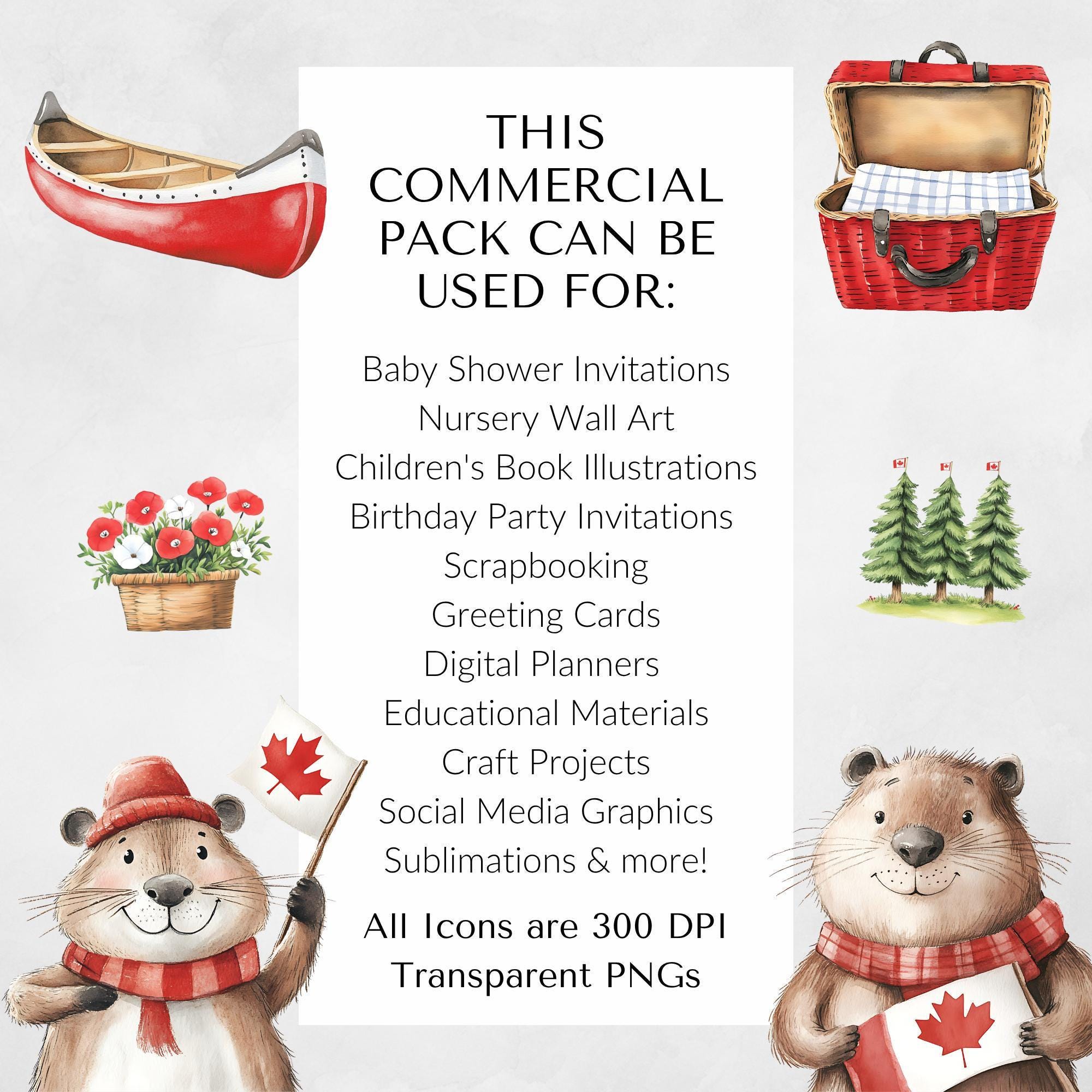 O Canada Clipart Pack for Commercial Use, Canada Day, Maple Leaf ...