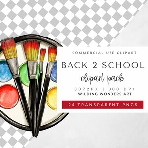 Back to School Colorful Clipart Pack for Commercial Use, Teacher ...