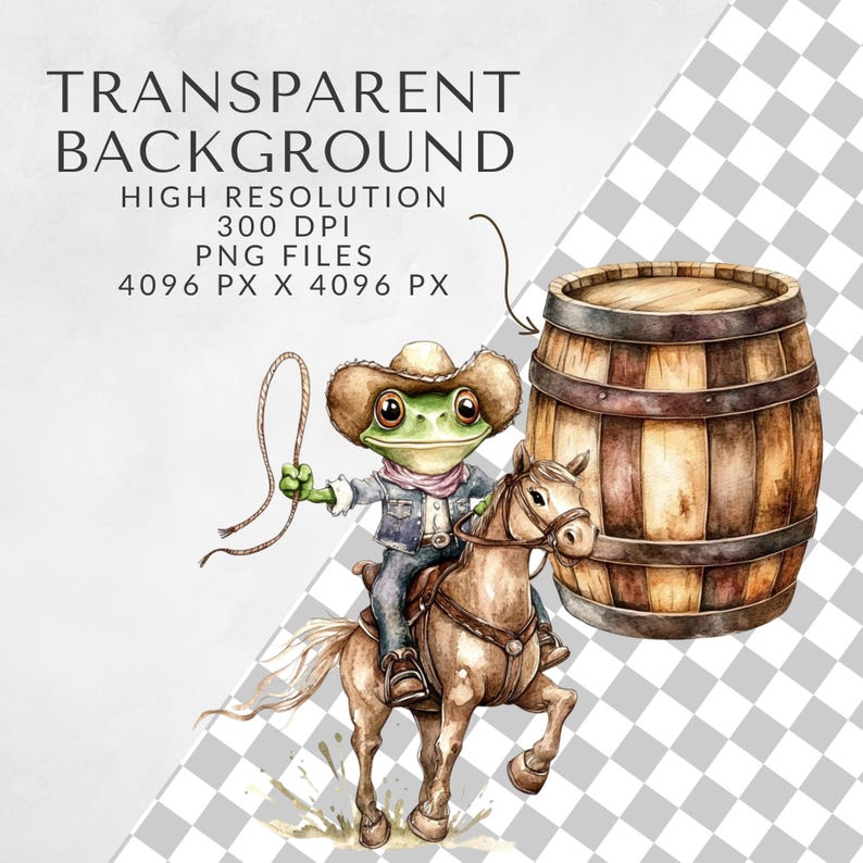 Western Cowboy Frog Clipart Pack for Commercial Use, Boy Party, Cute ...