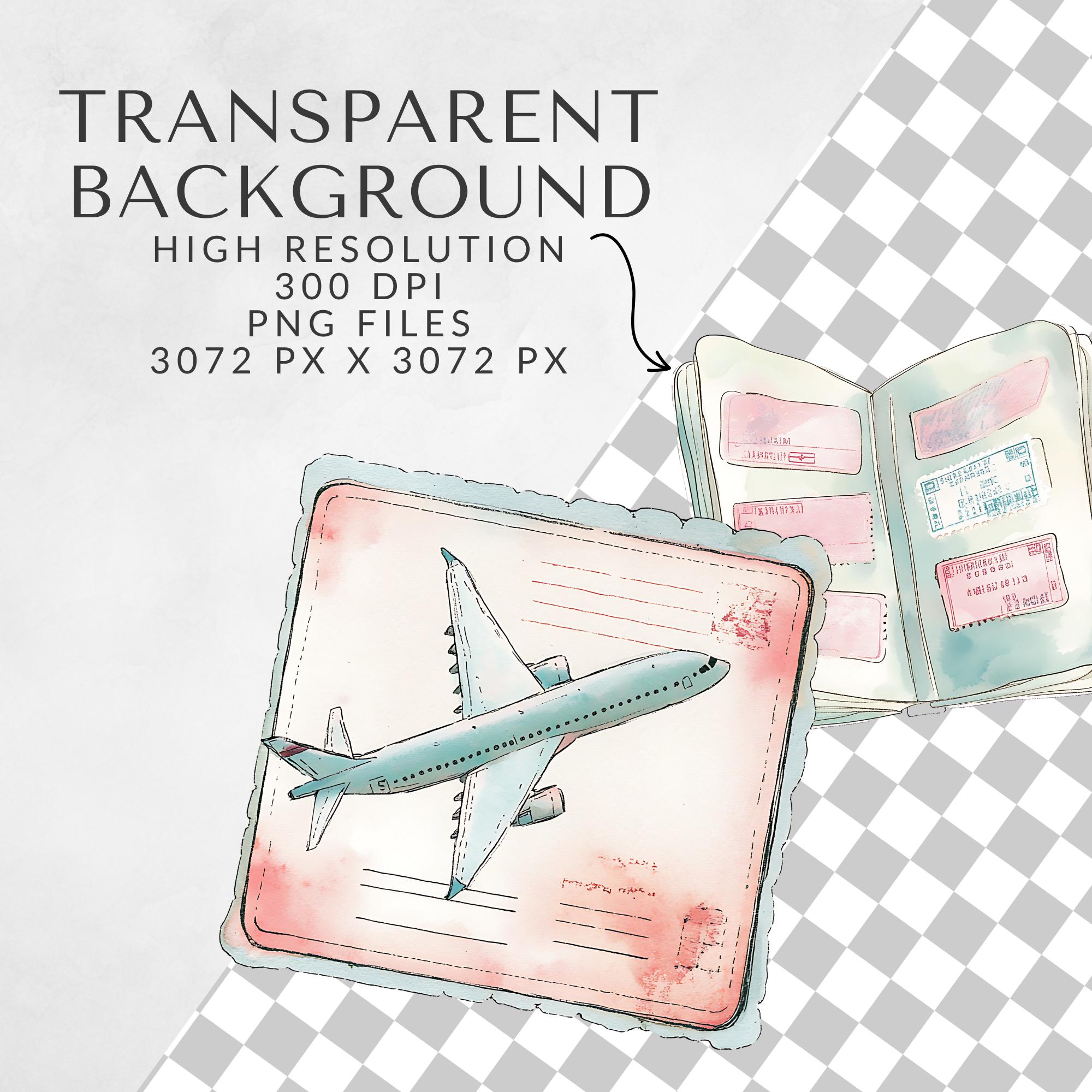 Pink Plane Ticket Clipart Pack for Commercial Use, Travel Clip Art ...