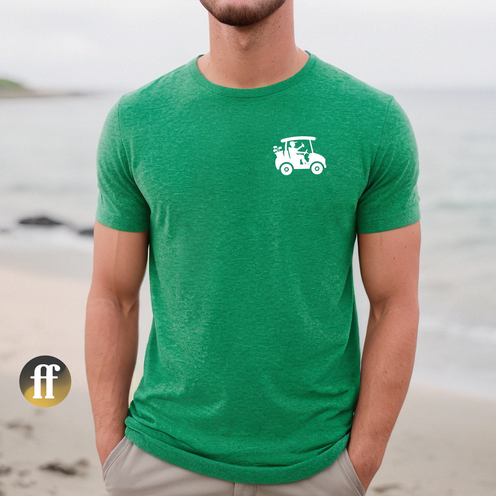 Golfer With Beer Men's Unisex Tee, Funny Golf Drinking T-shirt, Gift ...