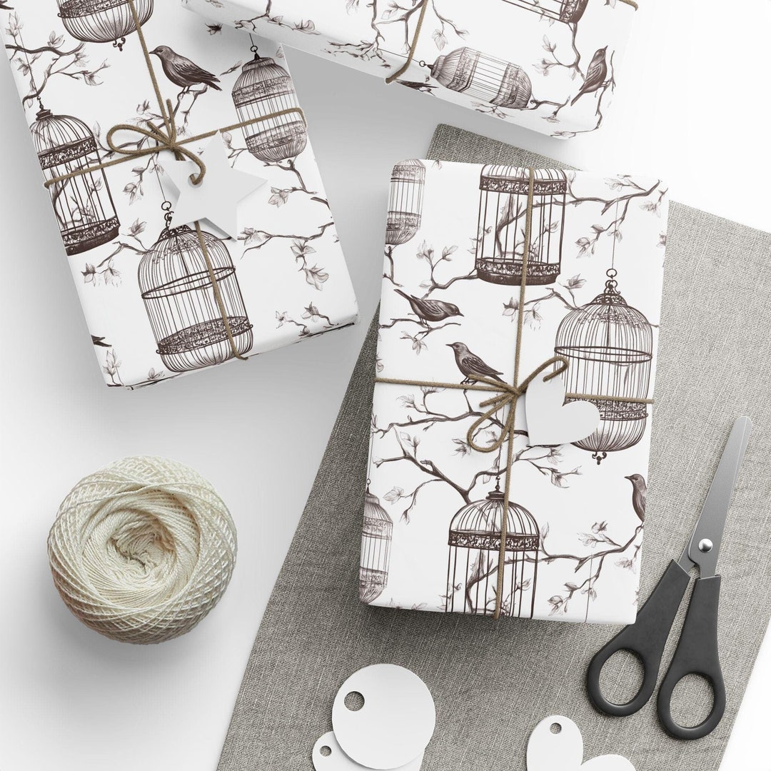 Wrapping Paper, Black Bird Gift Wrap, Crow Wrapping Paper, Gothic ...