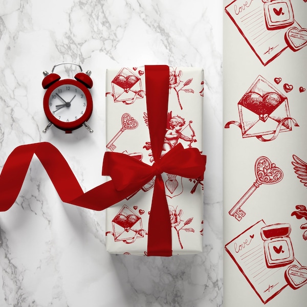 Romantic Wrapping Paper - Etsy