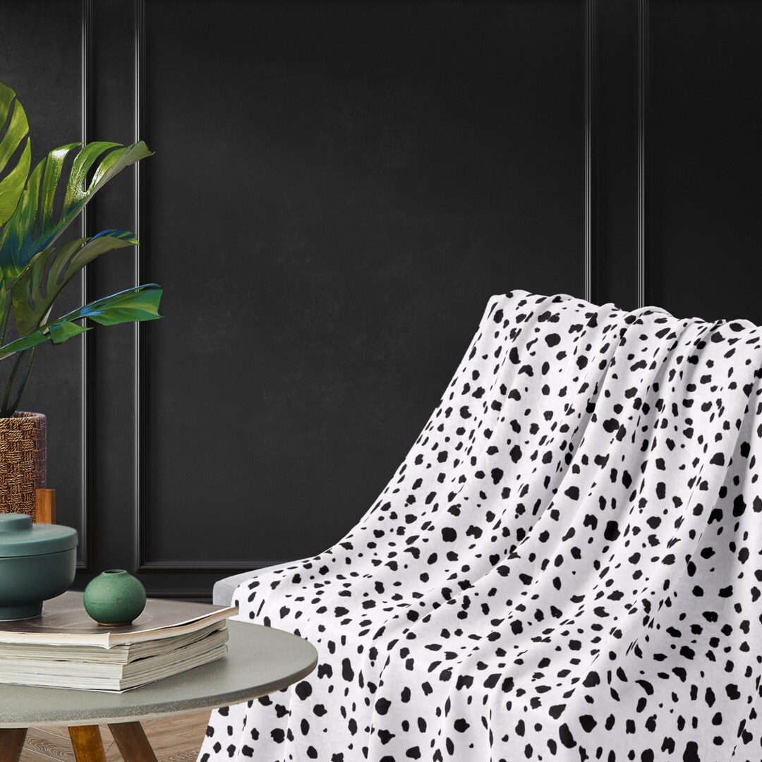 Dalmation Spots Sherpa Blanket: Cozy Animal Print Fleece Throw - Etsy