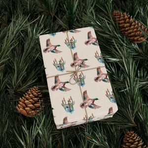 Duck Gift Wrap, Hunting Wrapping Paper, Father's Day Gift Wrap, Animal ...
