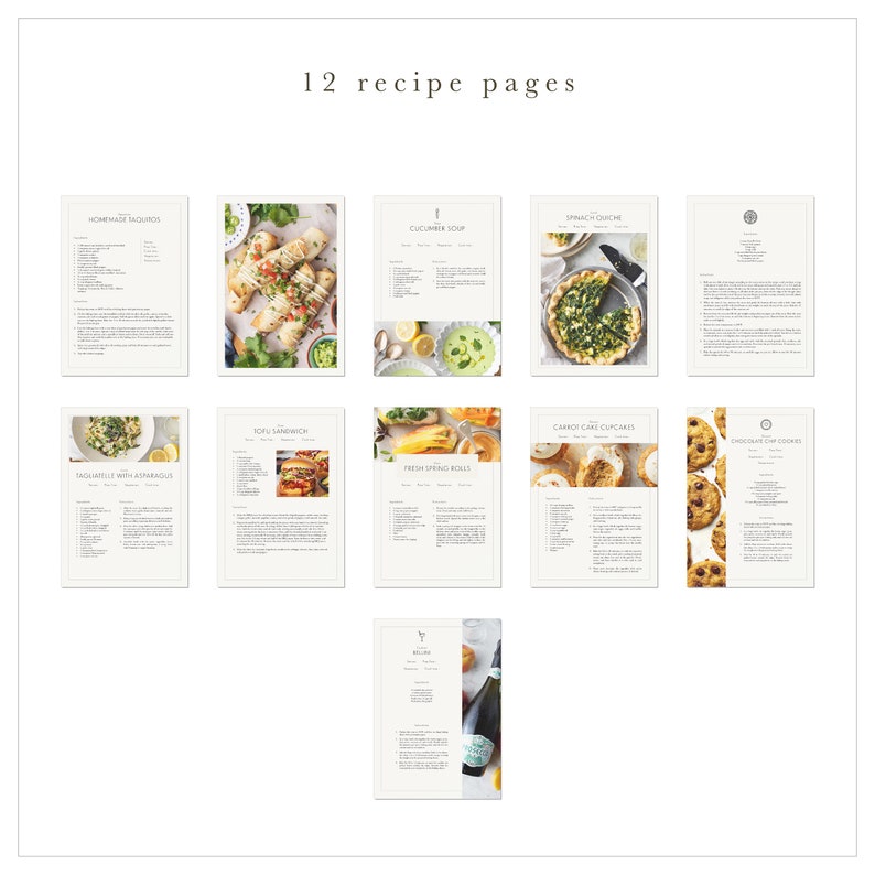 Recipe Book Template, Editable Recipe Book Template, Printable Recipe ...