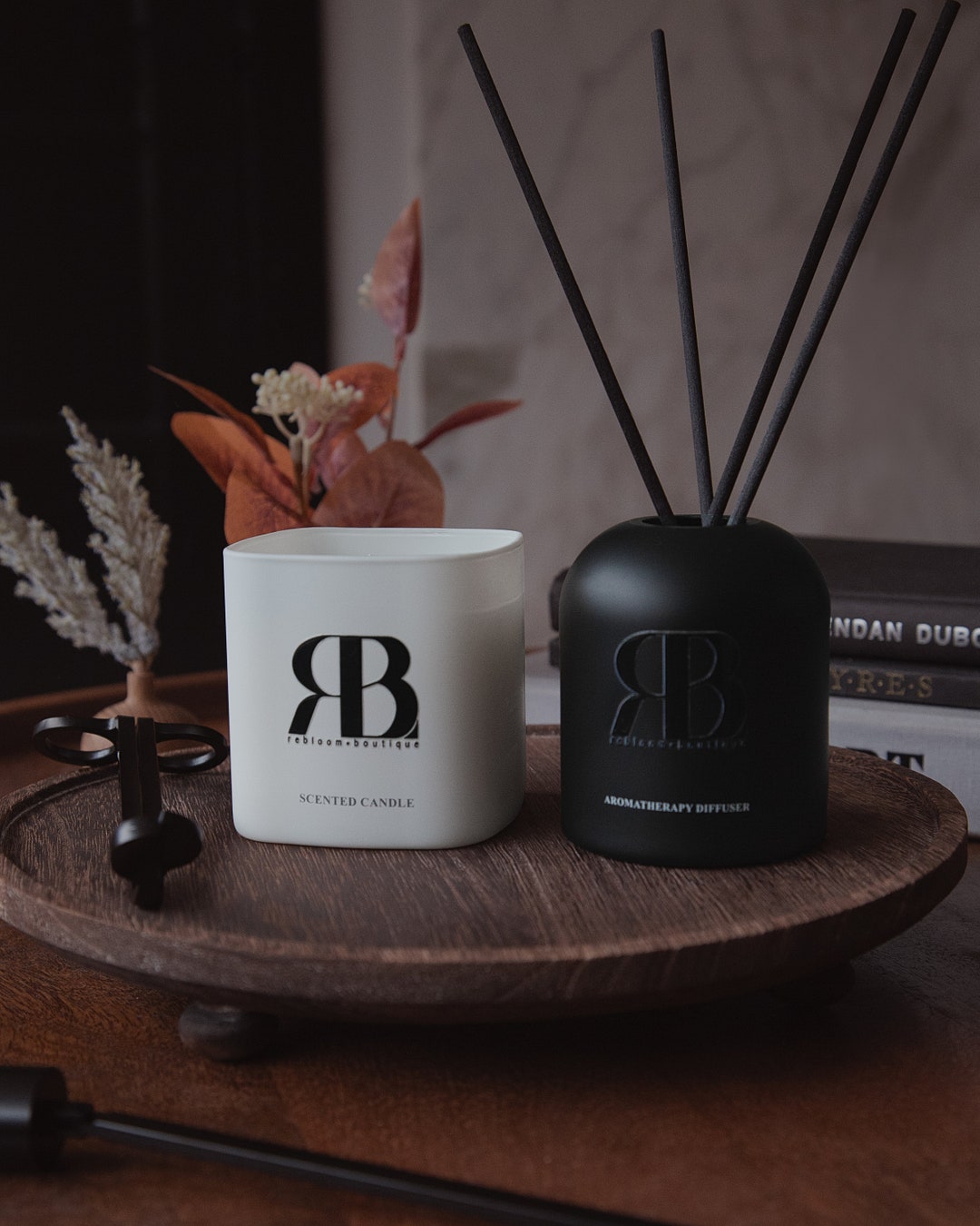 Rebloom Boutique Luxury Eco-friendly Home Decor Gift Set Black & White ...