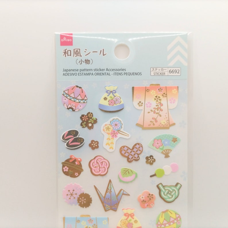 Japanese Patten Stickers Sheet, 31 Designs 1 Sheet, Sticker Pack ...